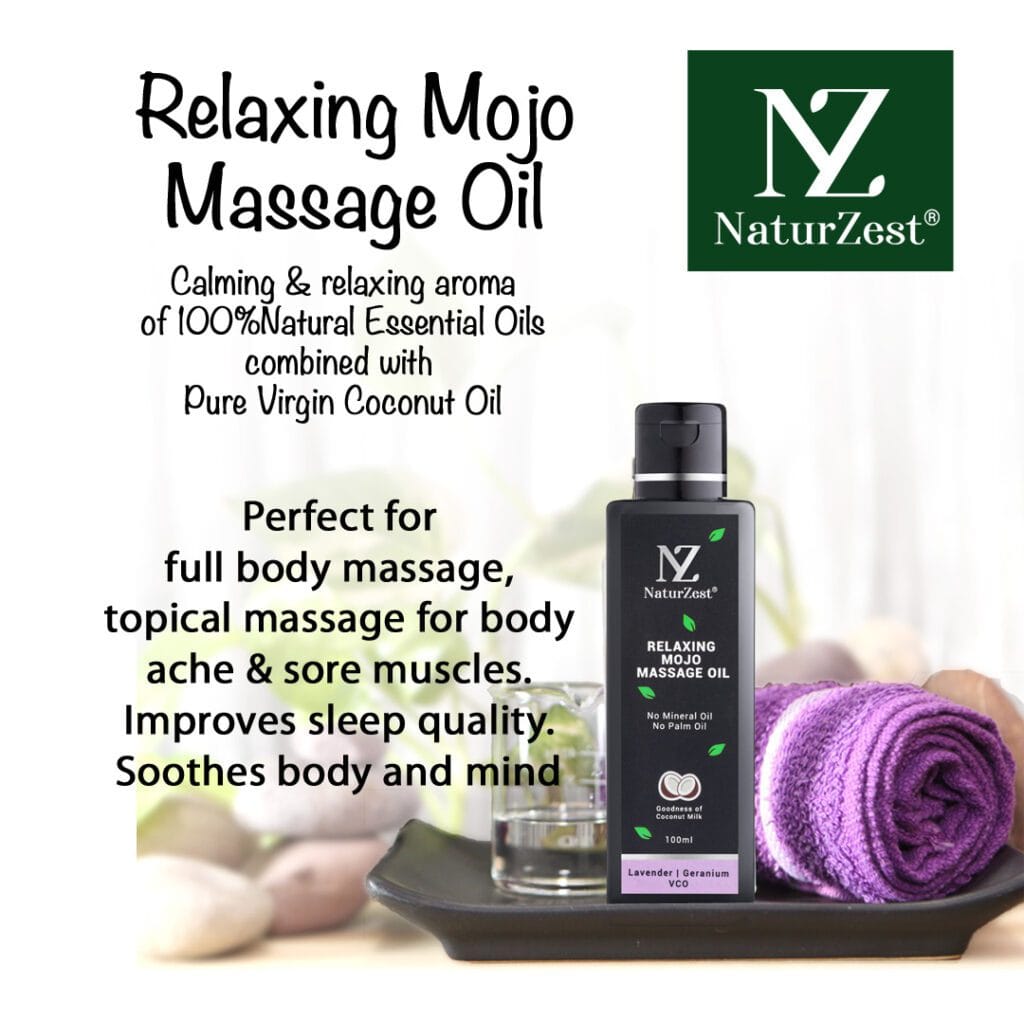 Easy absorbing non greasy Relaxing Mojo Massage Oil